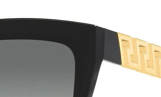 Versace 56mm Square Frame Sunglasses - Black