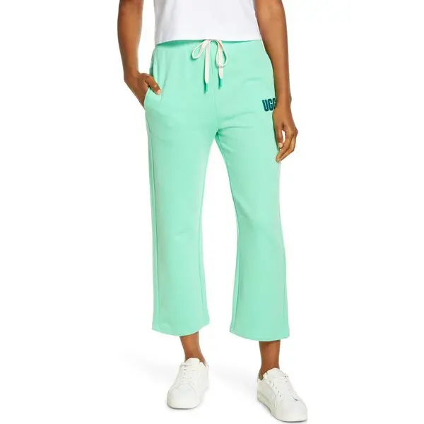 UGG Keyla Cotton Lounge Crop Pants - Spring Green