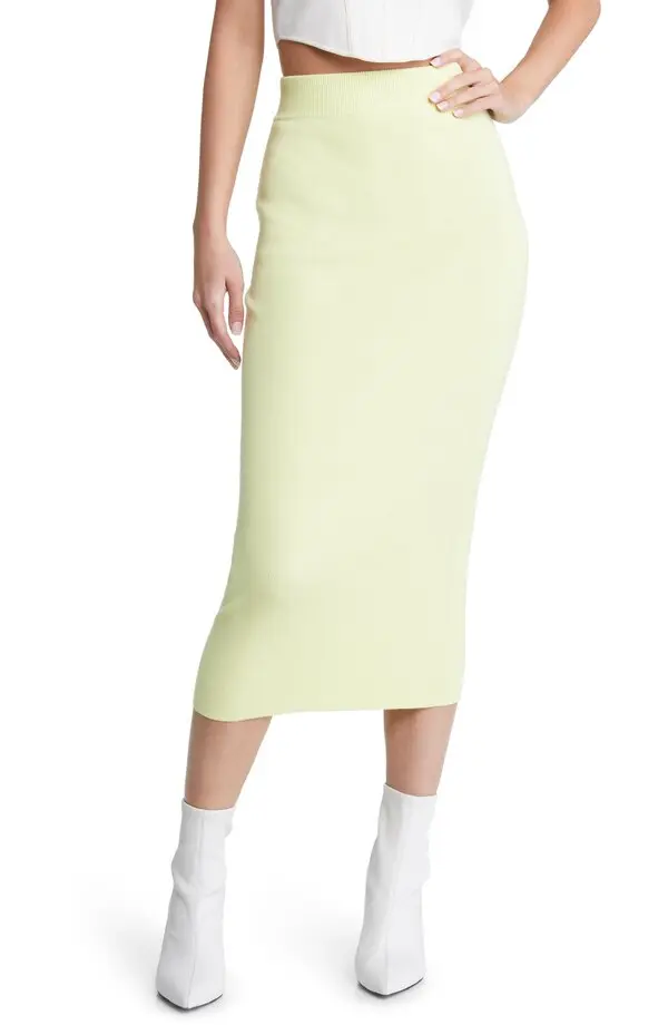 OPEN EDIT Rib Pencil Skirt