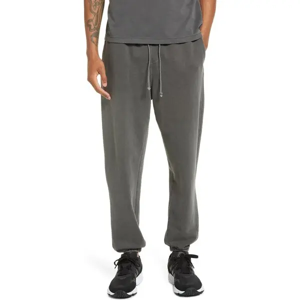 ELWOOD Core Organic Cotton Brushed Terry Sweatpants - Grey
