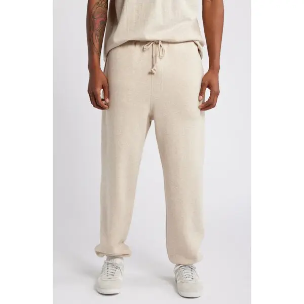 ELWOOD Organic Cotton Brushed Terry Sweatpants - Oatmeal
