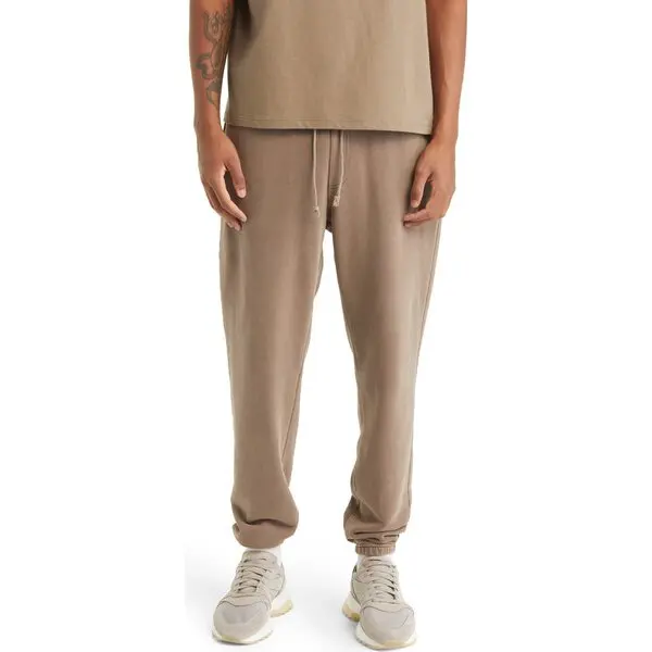 ELWOOD Core Organic Cotton Brushed Terry Sweatpants - Vintage Brown