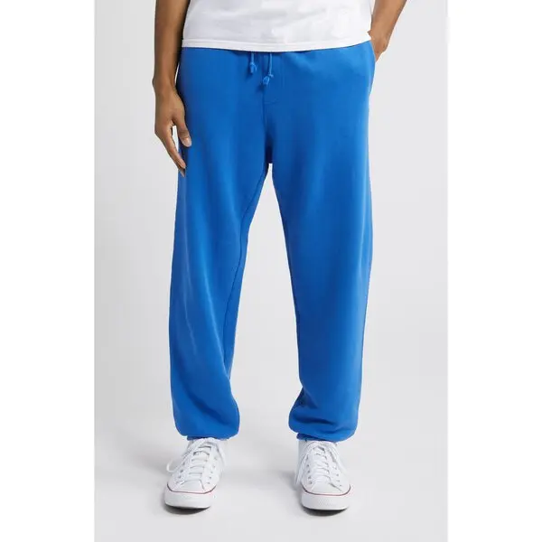ELWOOD Core Organic Cotton Brushed Terry Sweatpants - Vintage Cobalt