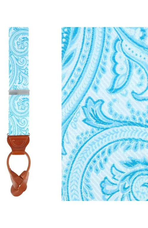 Trafalgar Sobee Paisley Suspenders - Blue