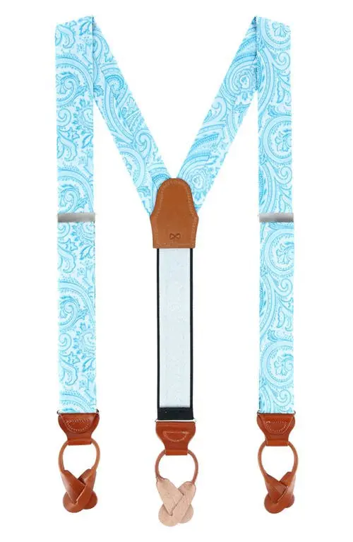 Trafalgar Sobee Paisley Suspenders - Blue