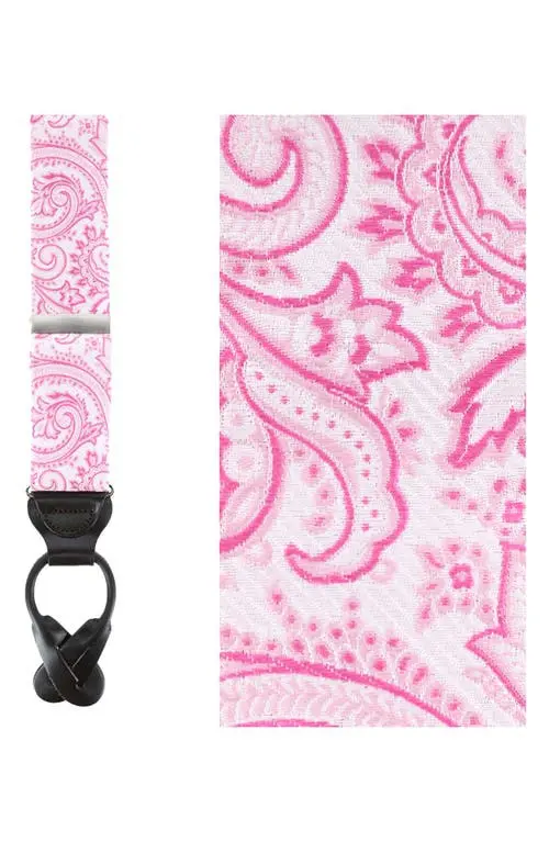 Trafalgar Sobee Paisley Suspenders - Pink