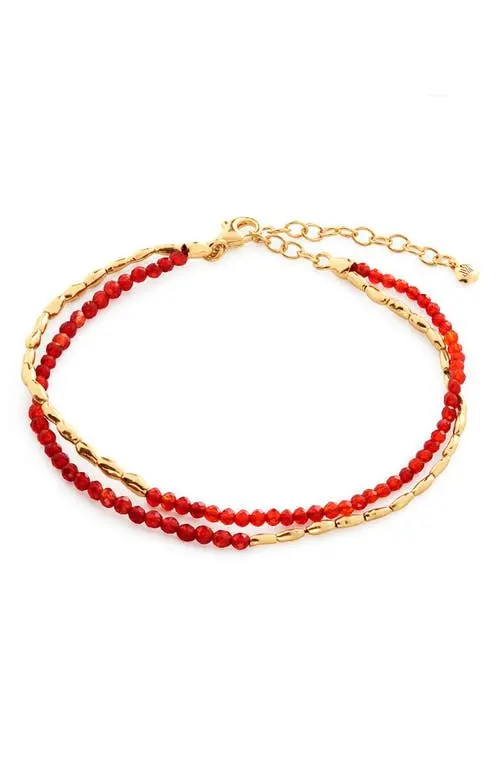 Monica Vinader Mini Nugget Beaded Layered Bracelet - Yellow Gold
