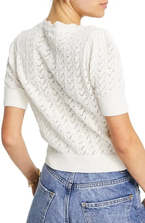 Topshop Crop Cotton Blend Sweater