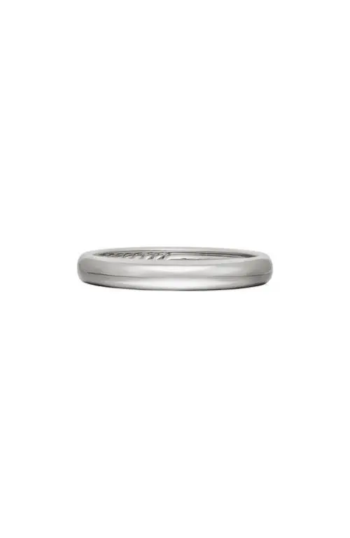 David Yurman Classic Band In 18k Gold - White Gold