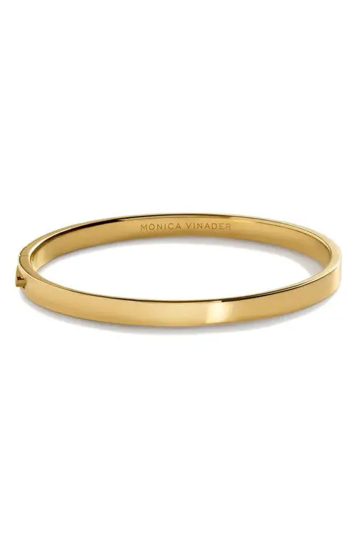 Monica Vinader Essential Hinged Bangle Bracelet - 18ct Gold Vermeil On Silver
