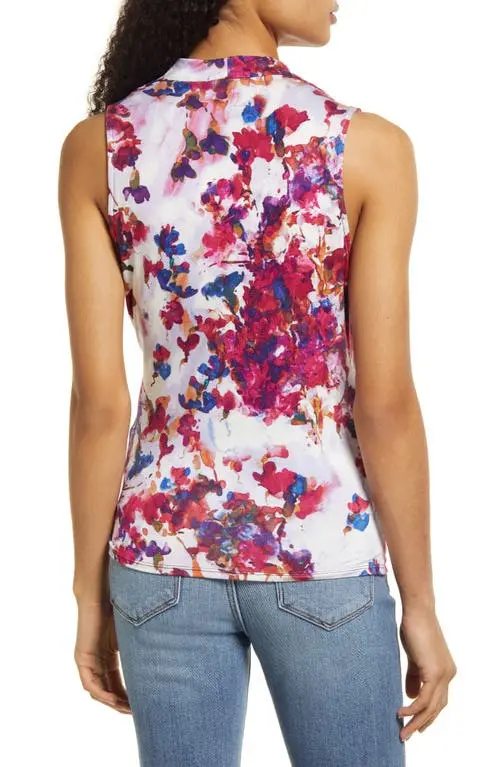 Loveappella Drape Wrap Sleeveless Top