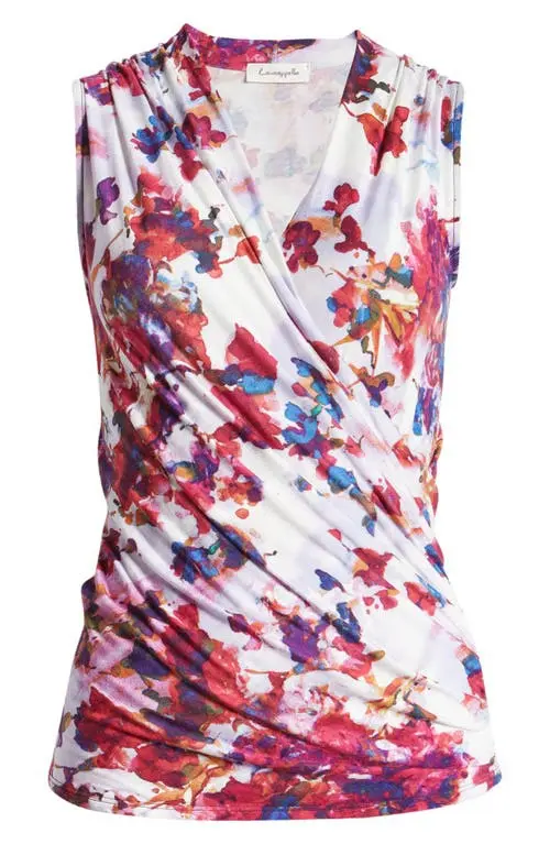 Loveappella Drape Wrap Sleeveless Top
