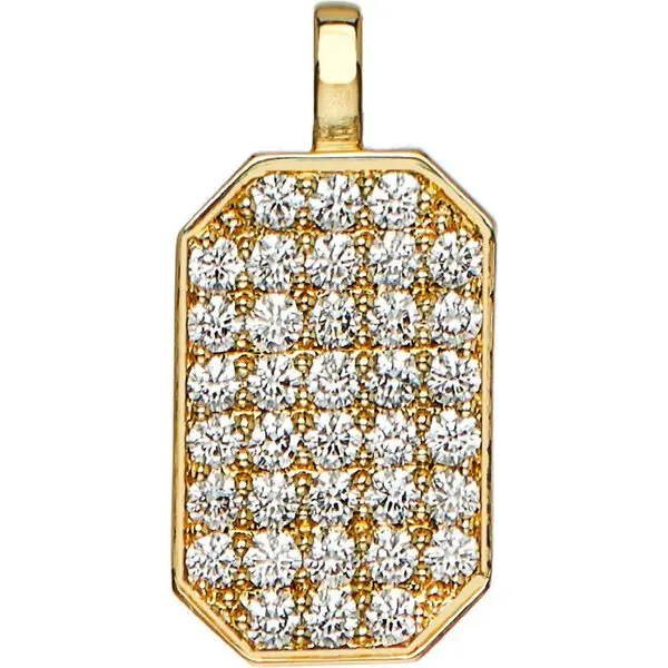 Sethi Couture Pavé Diamond Tag Pendant - 18k Yg