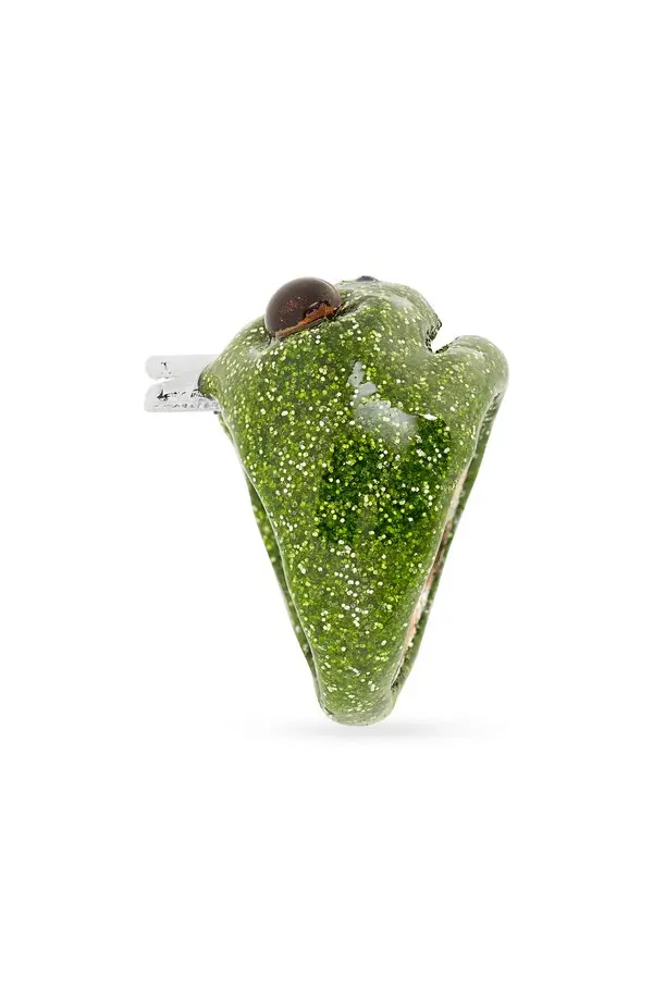Collina Strada Frog Prince Recycled Pewter Ring - Super Glitter Green