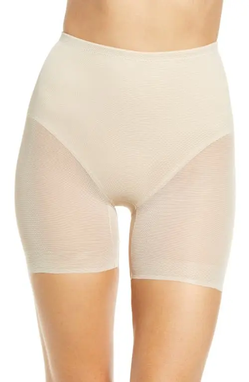 MIRACLESUIT® Sexy Sheer Rear Lift Shaping Bike Shorts - Warm Beige