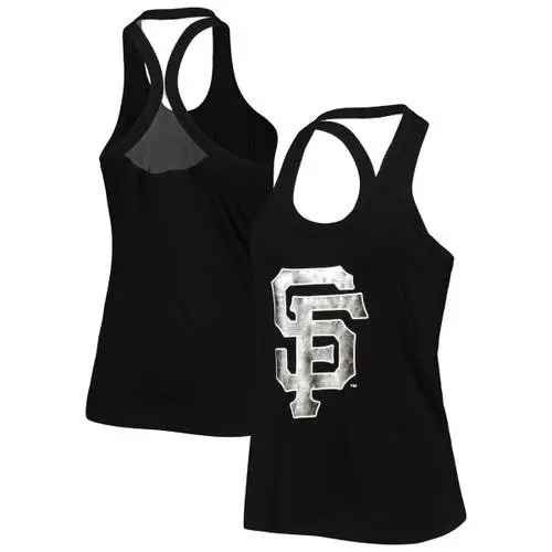 THE WILD COLLECTIVE San Francisco Giants Athleisure Tank Top - Black
