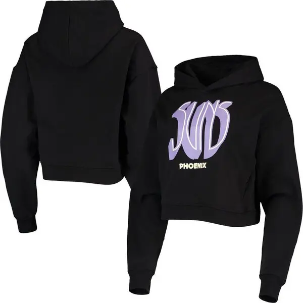 LUSSO Phoenix Suns Layla World Tour Cropped Pullover Hoodie - Black