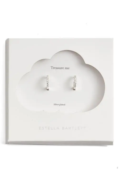 Estée Lauder Crystal Pavé Huggie Hoop Earrings