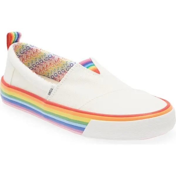 Toms Rainbow Platform Canvas Sneaker