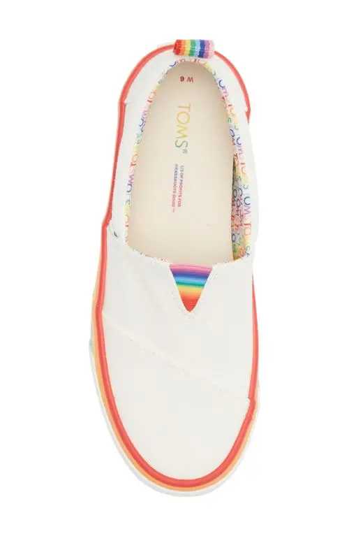 Toms Rainbow Platform Canvas Sneaker