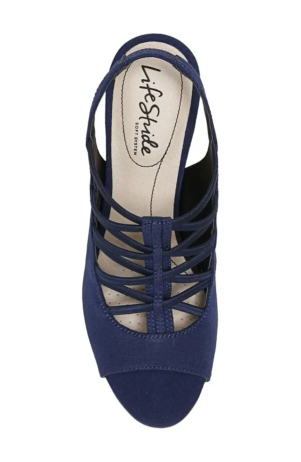 LIFESTRIDE Cabaret Slingback Sandal - True Navy Fabric