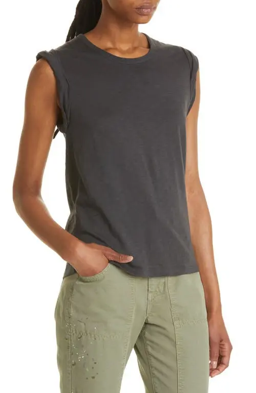 Veronica Beard Dree Muscle Tee - Charcoal