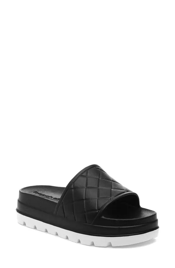 J/SLIDES NYC Stud Slide Sandal - Black Eva