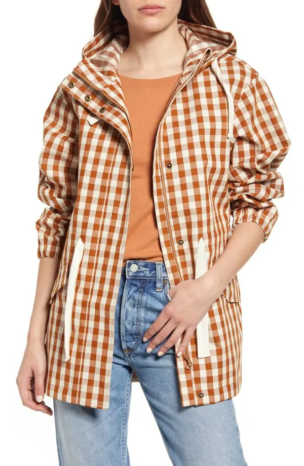Madewell Raincloud Gingham Raincoat