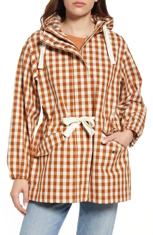 Madewell Raincloud Gingham Raincoat