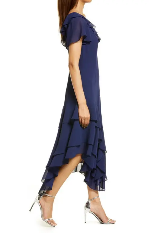 Shani Chiffon One-shoulder Dress