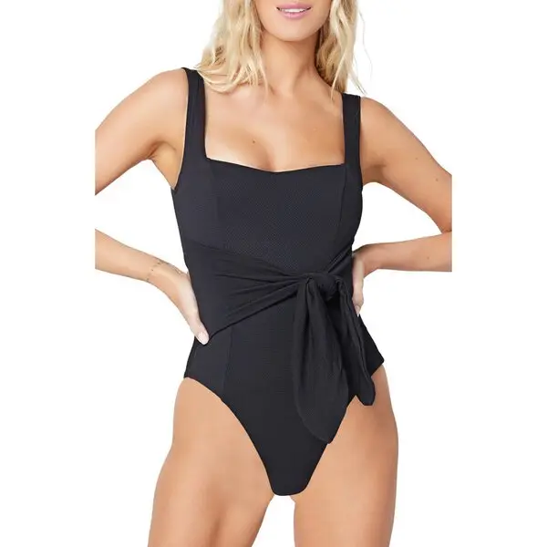 L*Space Balboa Textured One-piece Swimsuit - Black