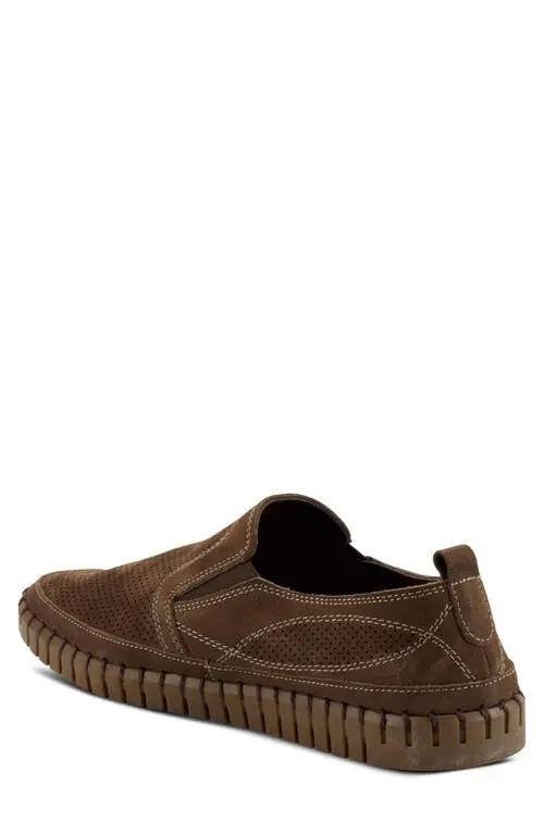 SPRING STEP SHOES Mateo Slip-on Sneaker - Brown Nubuck