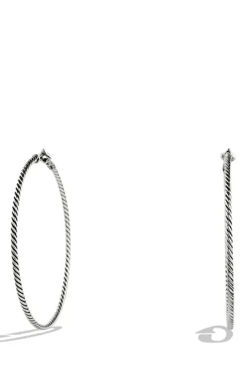 David Yurman Cable Classics Hoop Earrings - Silver