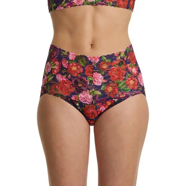 Hanky Panky Floral Retro Lace Vikini - Winters Tale Navy