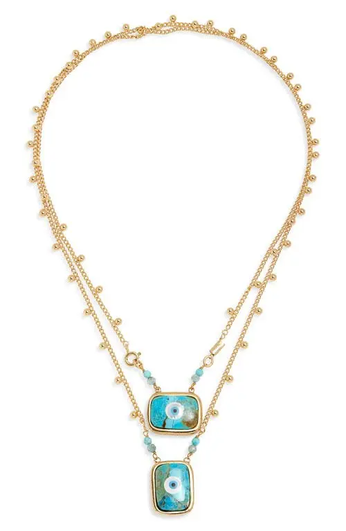 Gas Bijoux Scapulaire Layered Necklace - Blue