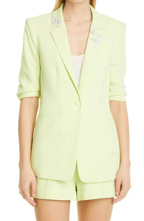 Cinq À Sept Khloe Short-sleeve Blazer - Lima Bean