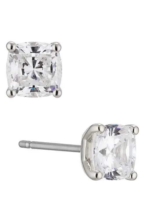 Nadri Small Cubic Zirconia Stud Earrings - Rhodium