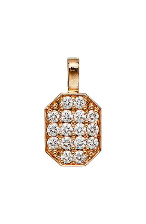 Sethi Couture Pavé Diamond Tag Pendant - 18k Rg