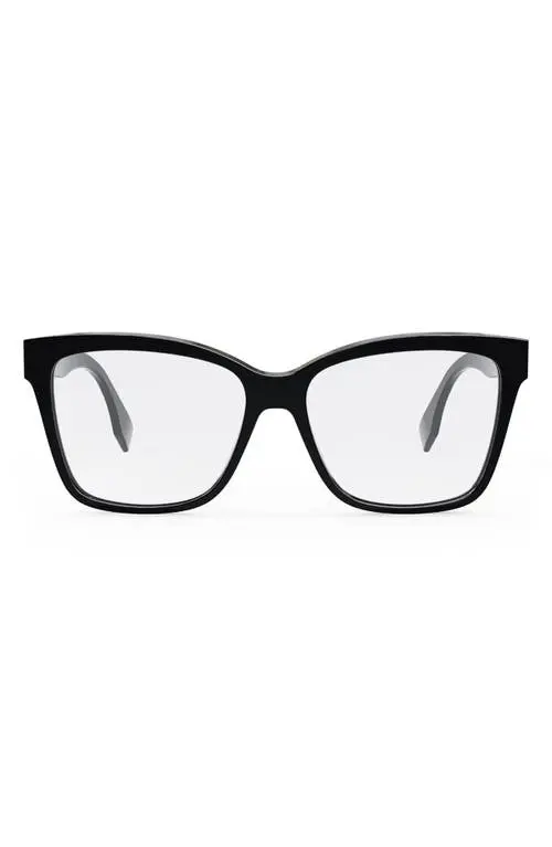 Fendi O'lock Square Frame Sunglasses - Shiny Black