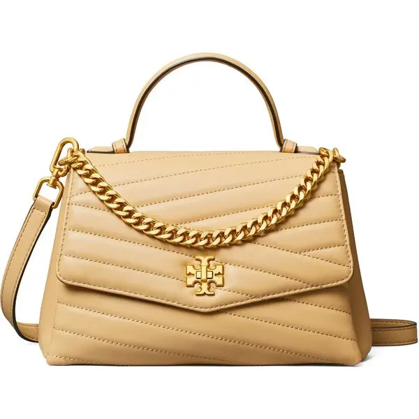 Tory Burch Kira Chevron Quilted Leather Satchel - Desert Dune