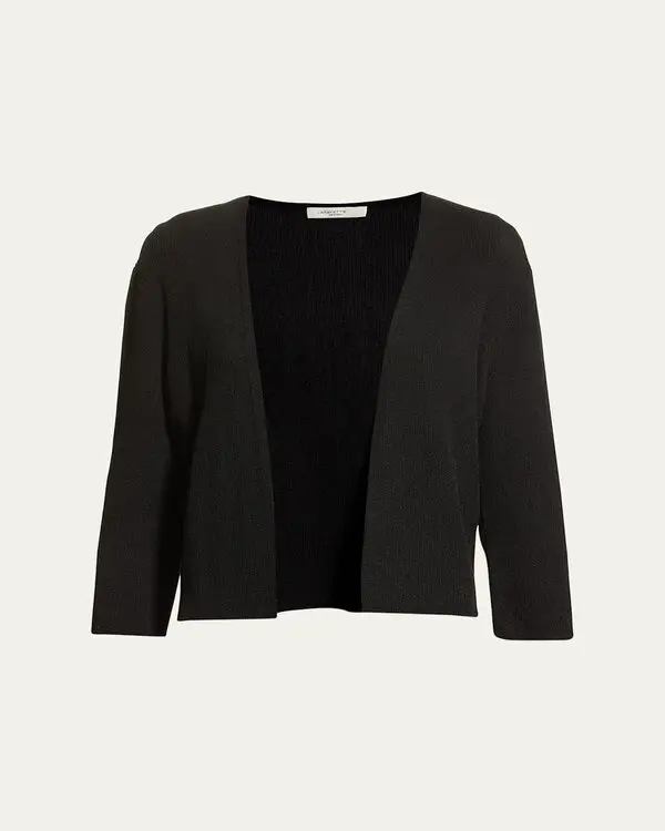 Lafayette 148 New York Cropped Open-front Cardigan - Black