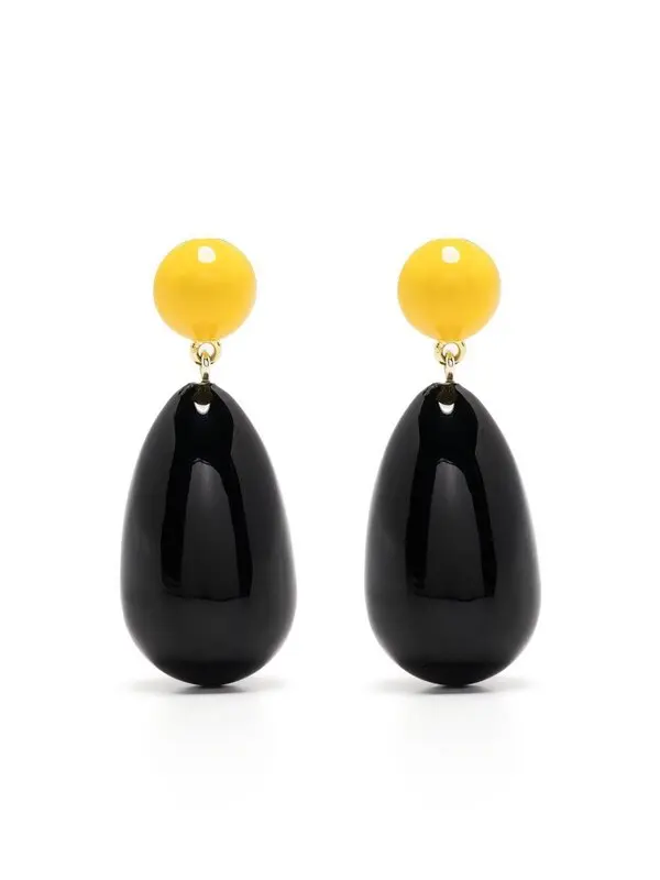 ESHVI Drop Earrings - Black