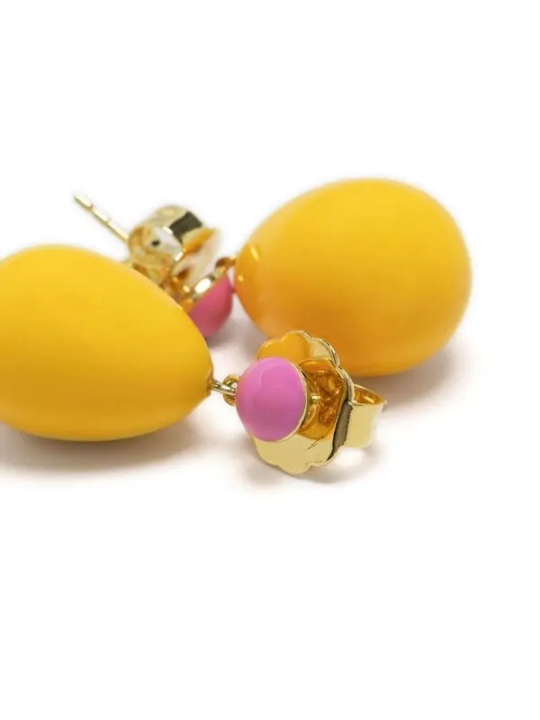 ESHVI Two-tone Drop Earrings - Yellow