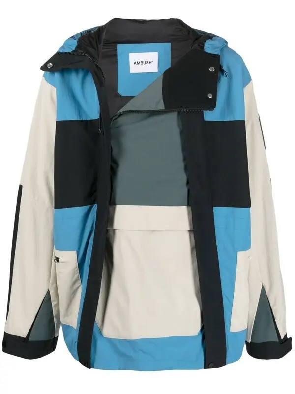 AMBUSH Colour-block Hooded Jacket - Black