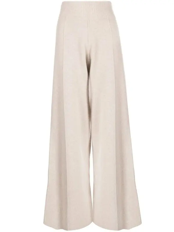 Pringle Of Scotland High-waisted Knitted Trousers - Neutrals
