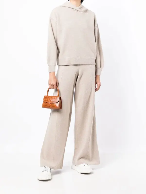 Pringle Of Scotland High-waisted Knitted Trousers - Neutrals