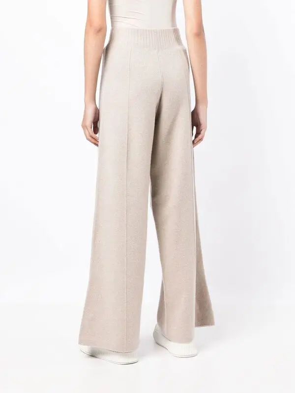 Pringle Of Scotland High-waisted Knitted Trousers - Neutrals
