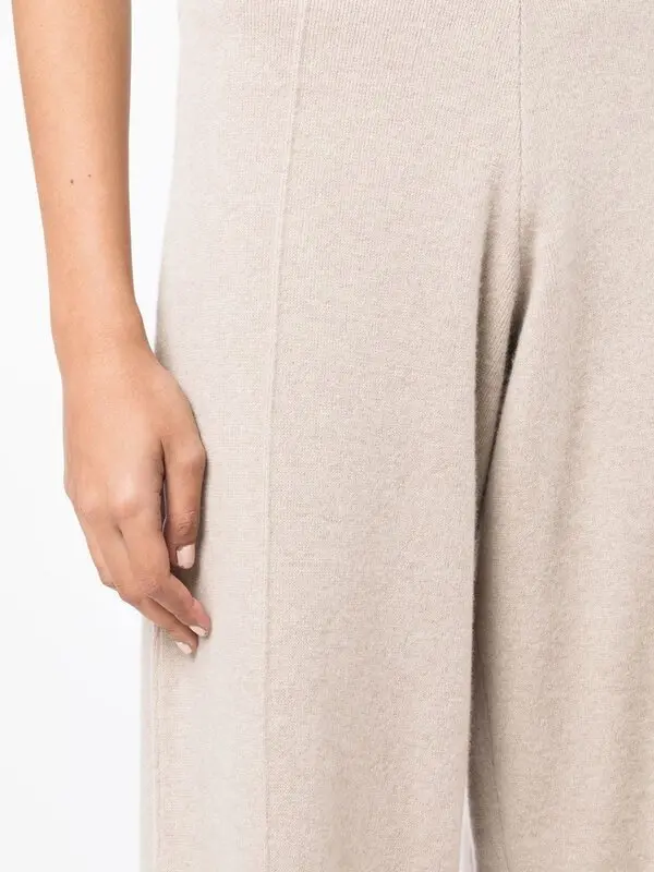 Pringle Of Scotland High-waisted Knitted Trousers - Neutrals