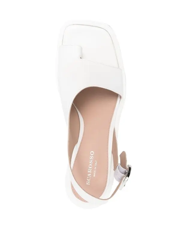 SCAROSSO Jill Leather Slingback Sandals
