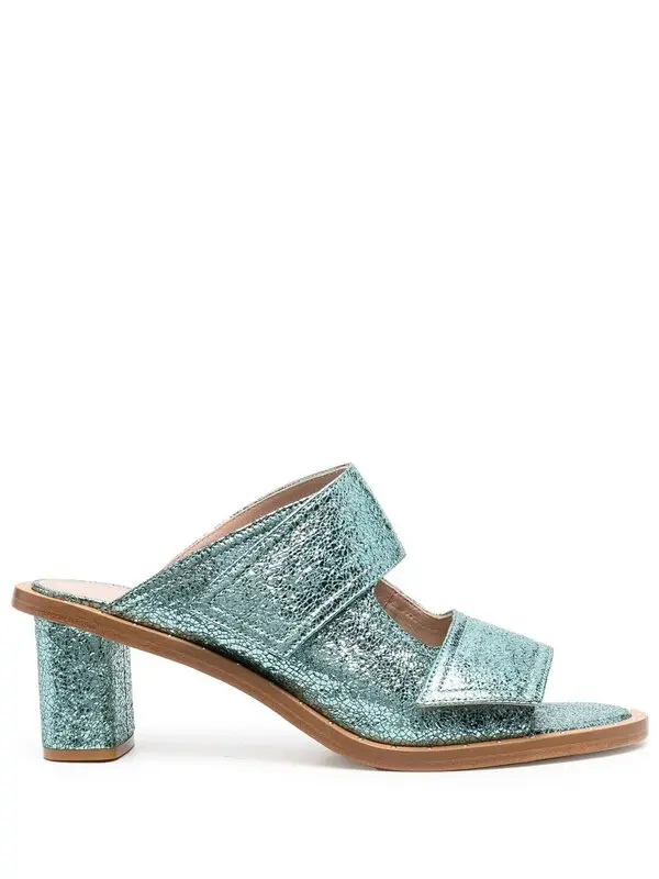 SCAROSSO Kristy Metallic 60mm Leather Sandals